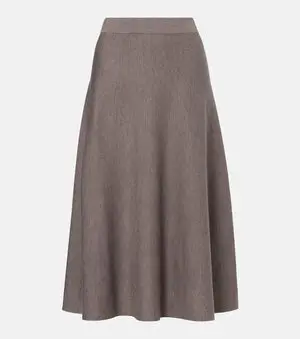 Jardin Des Orangers Virgin Wool Midi Skirt
