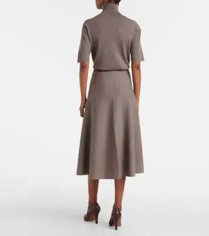 Jardin Des Orangers Virgin Wool Midi Skirt