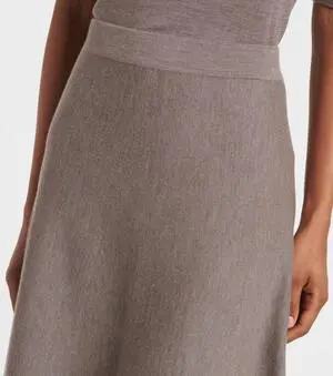 Jardin Des Orangers Virgin Wool Midi Skirt
