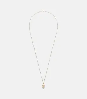 PERSEE 9kt Locket Necklace With Diamonds - Gold