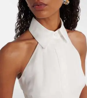 Max Mara Bridal Tunca Semi-sheer Silk Jumpsuit