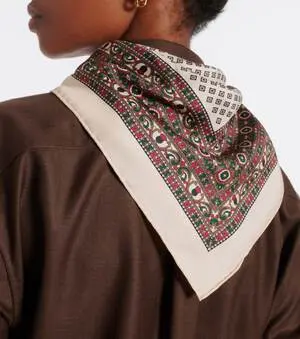 Loro Piana Printed Silk Scarf