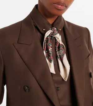 Loro Piana Printed Silk Scarf
