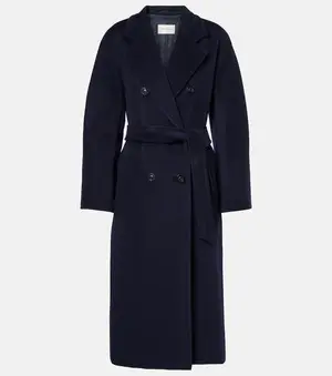 Max Mara Madame Wool And Cashmere Wrap Coat - Black