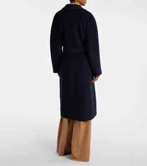 Max Mara Madame Wool And Cashmere Wrap Coat - Black