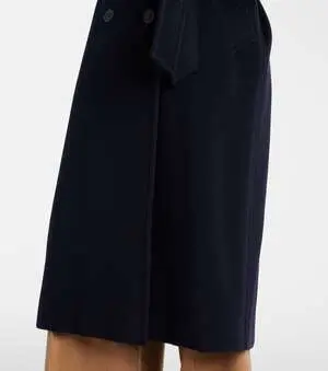 Max Mara Madame Wool And Cashmere Wrap Coat - Black