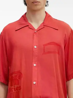 Aries Ancient Column Short-sleeve Shirt - Red
