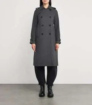 Sandro Rhinestone-embellished Check Trench Coat