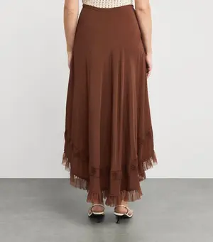 Rixo Silk Rudy Maxi Skirt