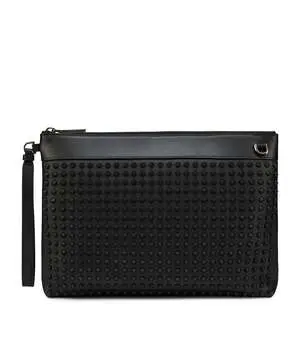 CHRISTIAN LOUBOUTIN Funky Leather Pouch - Black