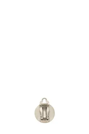 Chanel Button Stud Earrings - Silver