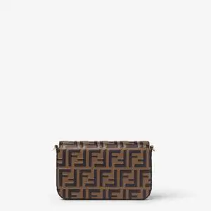 Fendi Ff Diamonds Wallet On Chain - Brown