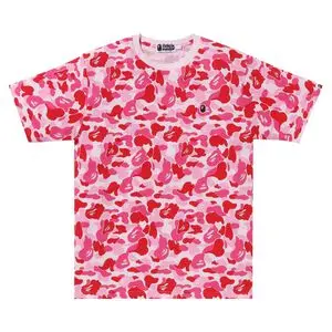 A BATHING APE Abc Camo Ape Head One Point Tee - Pink