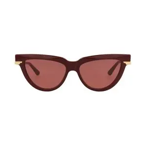Bottega Veneta Cat Eye Recycled Sunglasses - Red