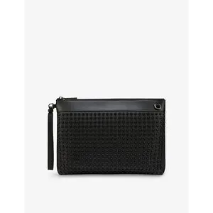 CHRISTIAN LOUBOUTIN Grained Leather Pouch - Black