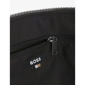 BOSS Logo-print Woven Cross Body Bag