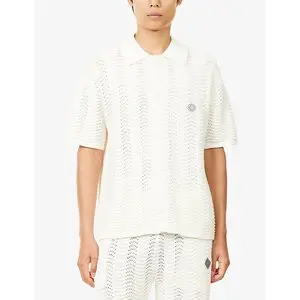 BELIER Ocean Logo-patch Cotton-crochet Shirt