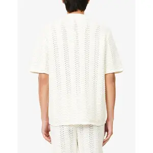 BELIER Ocean Logo-patch Cotton-crochet Shirt