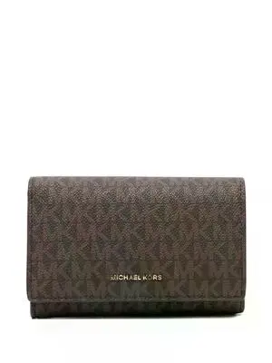 Michael Kors Logo Lettering Long Wallet - Brown