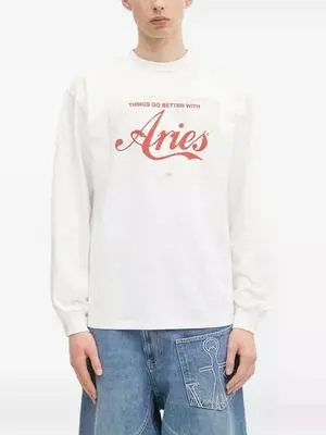 Aries Logo-print Long-sleeve Sweatshirt