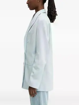 Fiorucci Double-breasted Embroidered Blazer - Blue