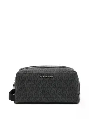 Michael Kors Hudson Signature Logo Wash Bag - Black