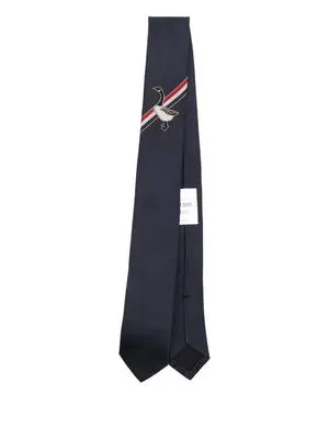 Thom Browne Jacquard Tie - Blue