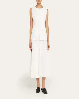 AEXAE Button-front Linen Vest
