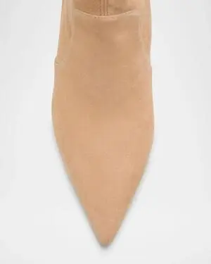 STUART WEITZMAN Power Suede Stiletto Knee Boots - Adobe