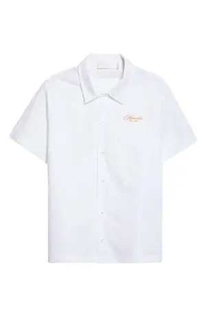 Moncler Logo Embroidered Camp Shirt