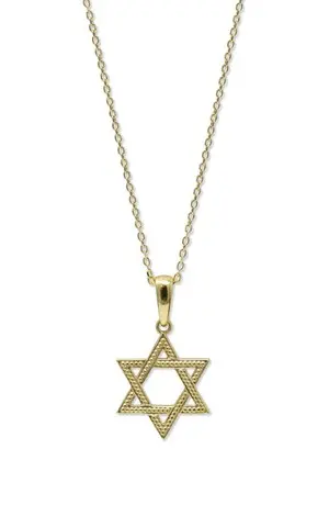 Anzie Dew Drop Star Of David Enhancer - Yellow Gold