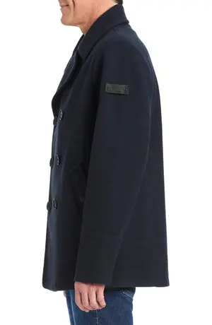 Vince Camuto Double-breasted Water-resistant Coat - Navy
