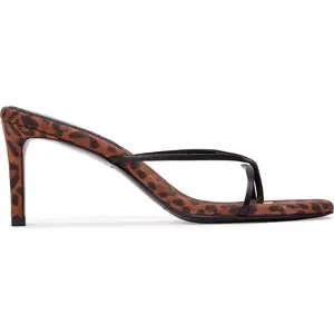 Black Suede Studio Gold Tone Sandals For Women