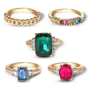Jessica Simpson Multi-gemstone Ring Set