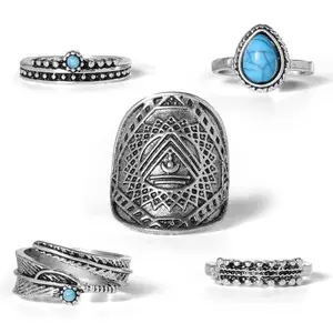 Jessica Simpson 5-piece Ring Set