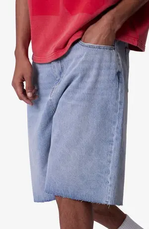 Mnml Baggy Raw Hem Denim Shorts
