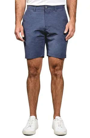 7 Diamonds Catalina 8-inch Flat Front Stretch Shorts - Navy
