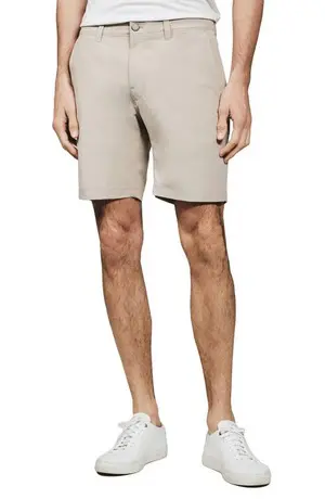 7 Diamonds Catalina 8-inch Flat Front Stretch Shorts - Sand