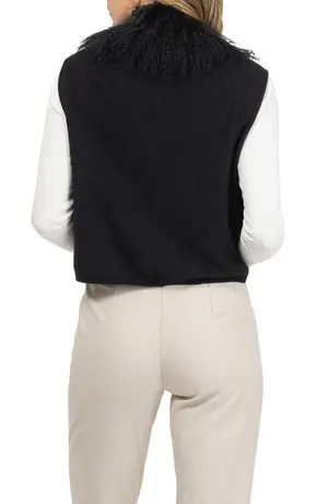 Gorski Cashmere And Merino Wool Blend Vest With Shearling Trim