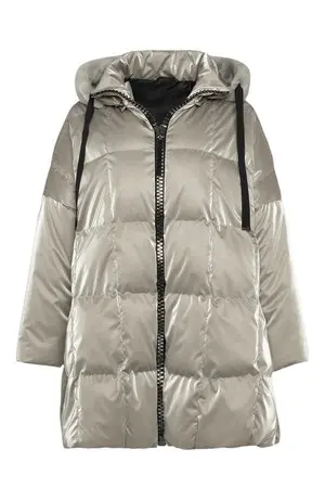 Gorski Quilted Parka With Genuine Shearling Hood Trim