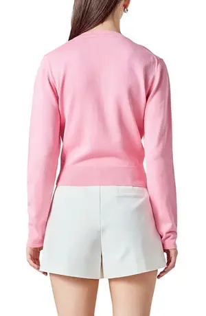 Endless Rose Heart Button Cotton Cardigan