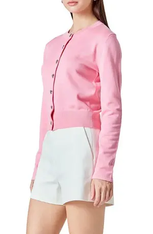 Endless Rose Heart Button Cotton Cardigan