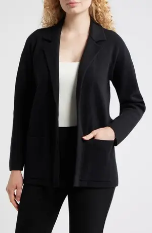 Anne Klein Open Front Knit Blazer