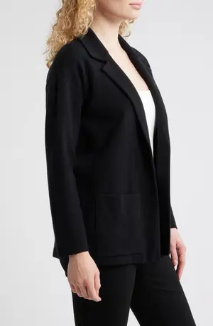 Anne Klein Open Front Knit Blazer