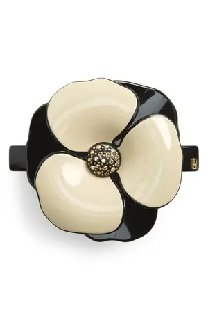 Alexandre De Paris Camelia Barette - Beige/black