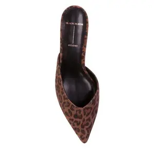 BLACK SUEDE STUDIO Sofia Leopard Mules