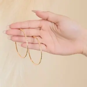 Jessica Simpson Textured Omega Hoop Earrings