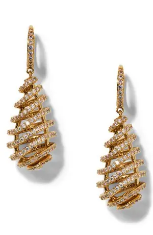 Nadri Pisa Open Pavé Drop Earrings - Gold