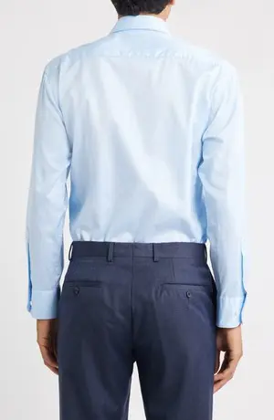 1863 BY ETERNA Soft Luxury Modern Fit Dress Shirt - Light Blue