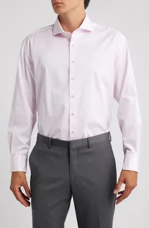 1863 BY ETERNA Soft Luxury Modern Fit Dress Shirt Rose